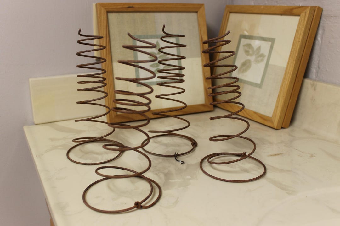 4 Vintage Silver Rusty Antique Bed Springs - Rustic Style Crafts - Etsy