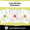 Fruit Puzzles matching Cards, Toddler Puzzle, Fruit Recognition ...