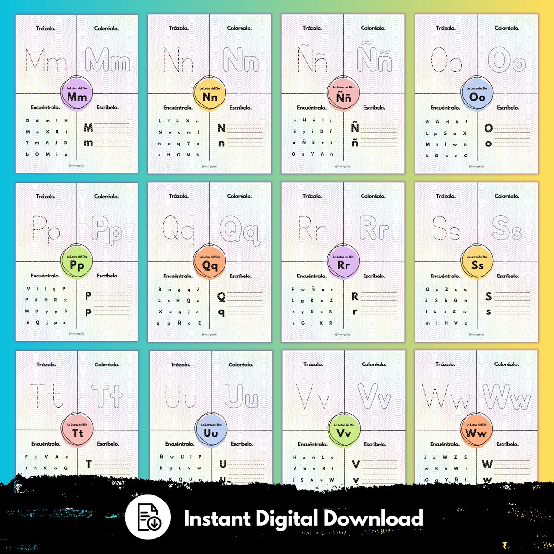 Spanish Letter of the Day Worksheets homeschool, Preschool, Pre-k ...