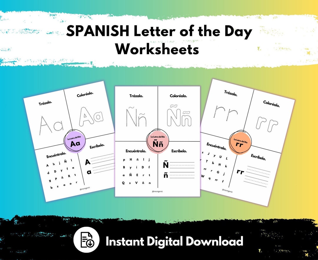 Spanish Letter of the Day Worksheets homeschool, Preschool, Pre-k ...