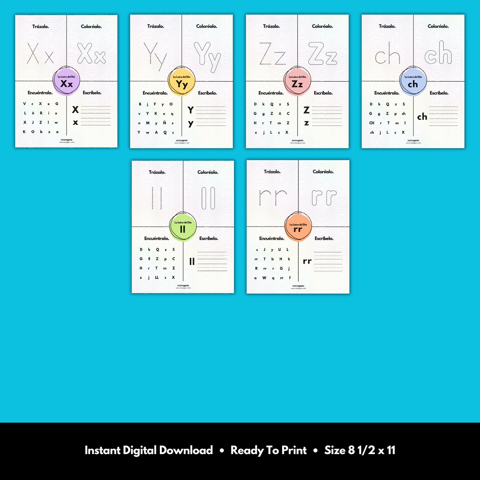 Spanish Letter of the Day Worksheets | Bilingual Alphabet Printable for ...