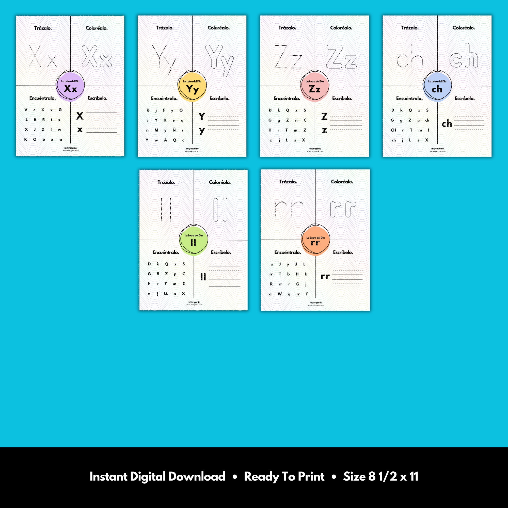 Spanish Letter of the Day Worksheets (homeschool, Preschool, Pre-k ...