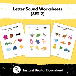 Letter Sound Worksheets- SET 2 (phonics, Phoneme, Homeschool, Education ...