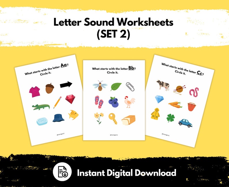 Letter Sound Worksheets- SET 2 (phonics, Phoneme, Homeschool, Education ...