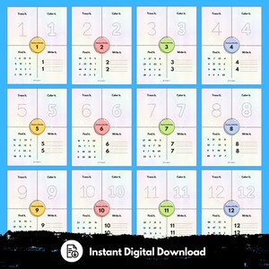 Number of the Day Worksheets 1 to 20, Preschool Worksheets, Number ...
