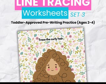 Line Tracing Worksheets, Set 1 | Pre-writing Tracing for Toddlers ...