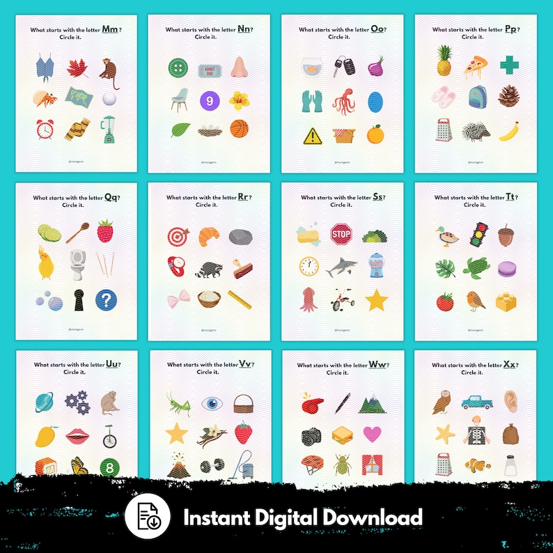 Letter Sound Worksheets SET 1 phonics, Phoneme, Homeschool, Education ...