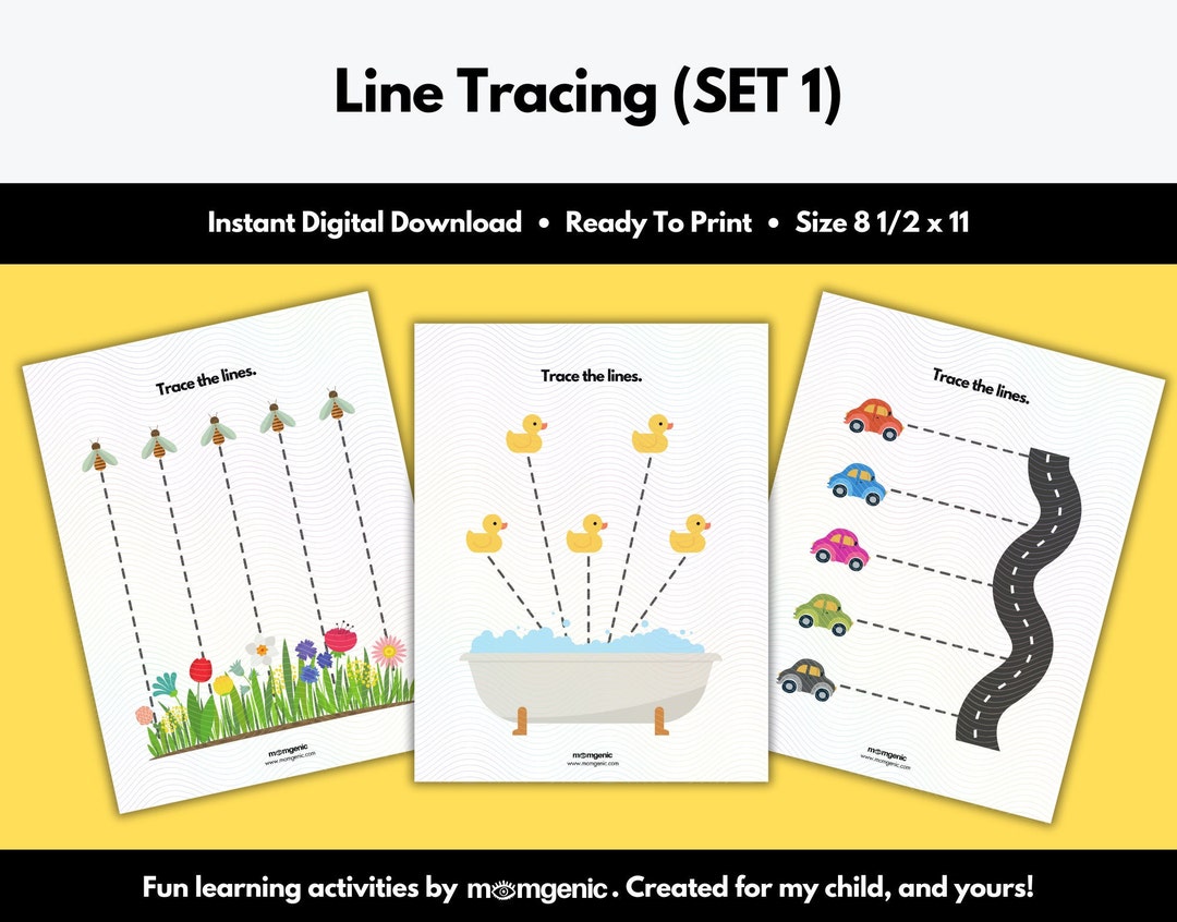 Line Tracing, Set 1 (fine Motor Skills, Learn to Write, Toddler ...