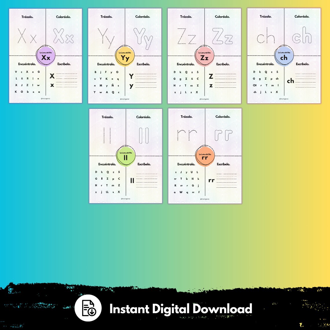 Spanish Letter of the Day Worksheets homeschool, Preschool, Pre-k ...