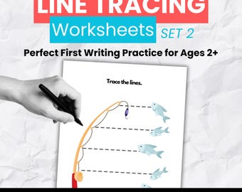 Line Tracing Worksheets, Set 1 | Pre-writing Tracing for Toddlers ...