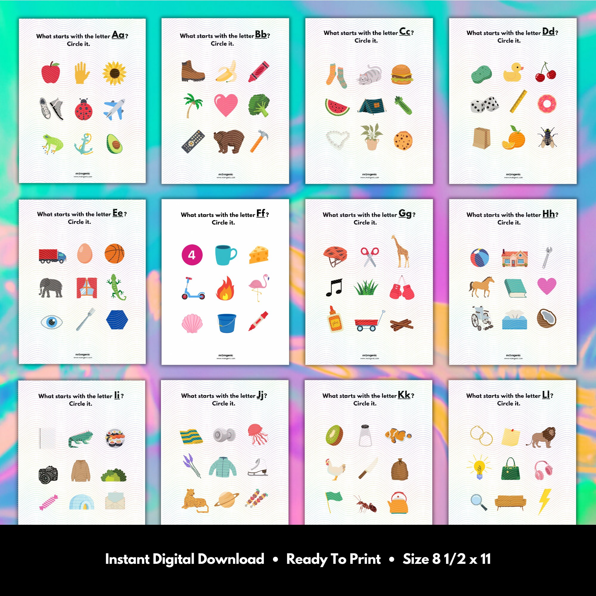 Letter Sound Worksheets- SET 1 (phonics, Pre-reading, Learning Letters ...