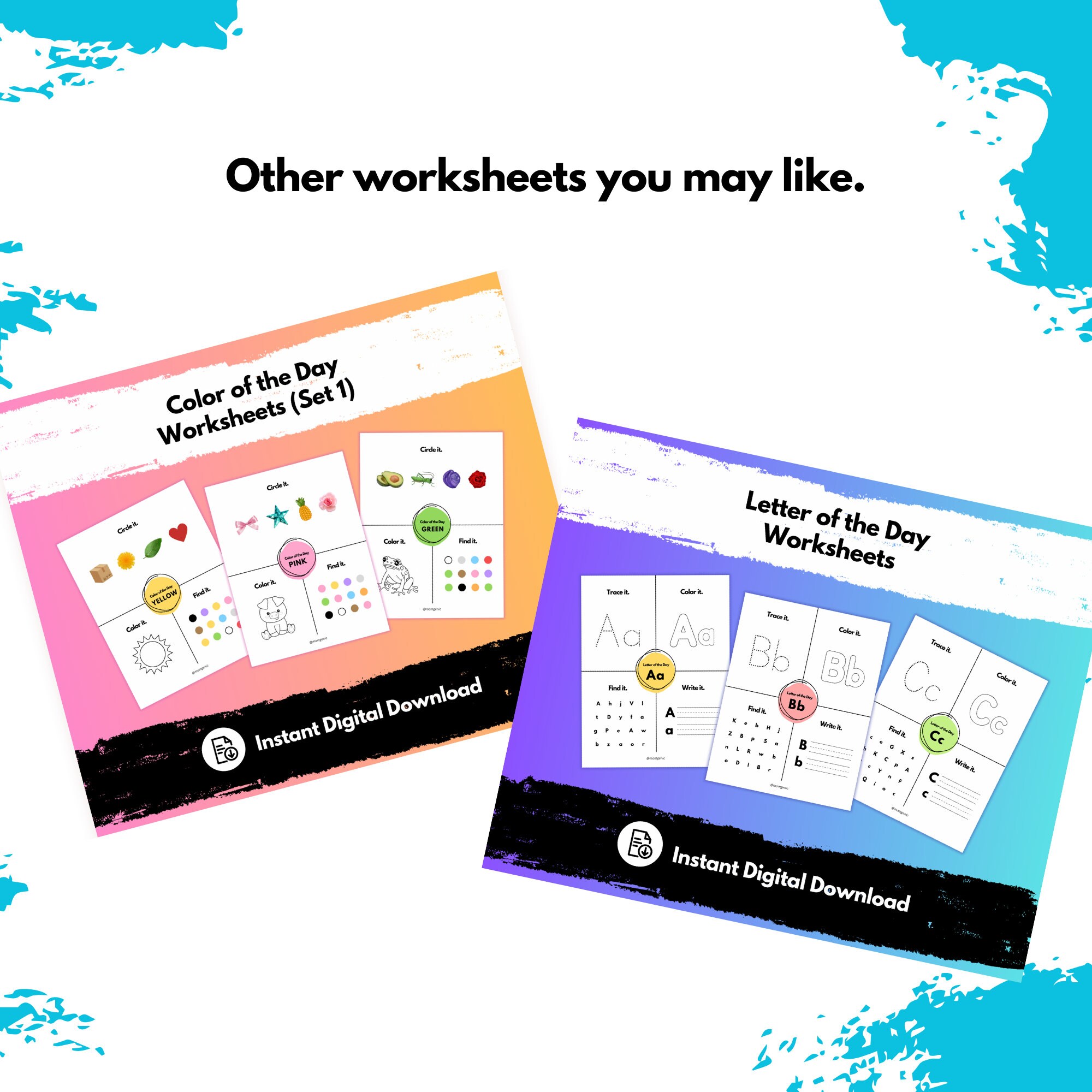 Shape of the Day toddler Worksheets, Figures and Shapes, Early Learning ...