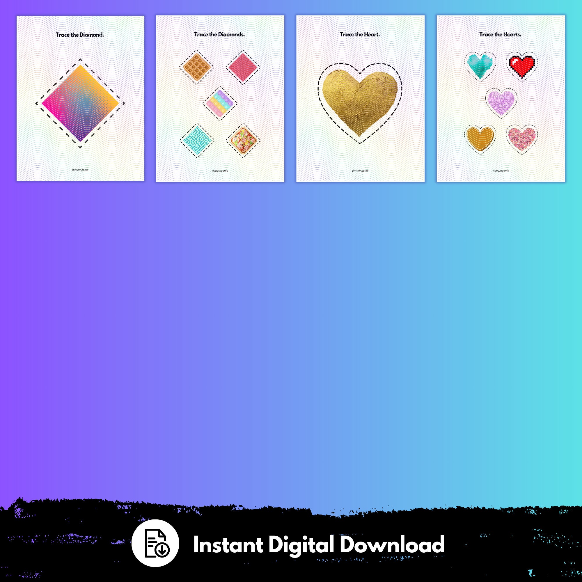 Shape Tracing Worksheets SET 1 fine Motor Skills, Practicing ...