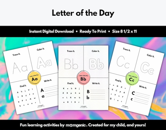Letter Of The Day Worksheets Letter Of The Day: Fun Alphabet