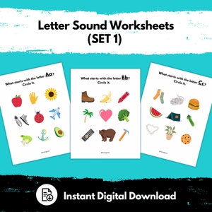 Letter Sound Worksheets SET 1 phonics, Phoneme, Homeschool, Education ...