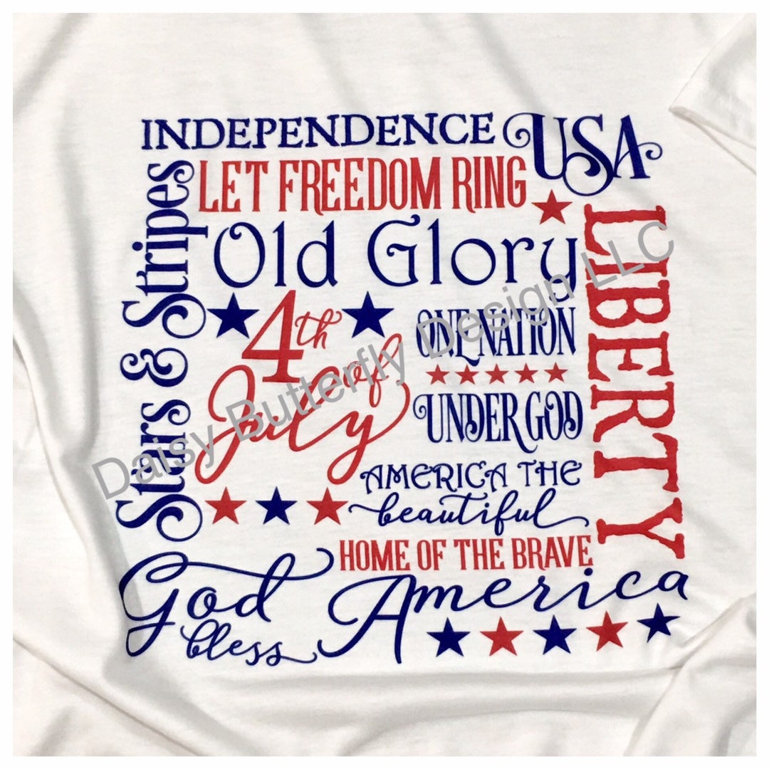 July 4th Subway Style Shirt, Tank, Red White and Blue Shirt ...