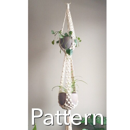 MIDI STELLA DIY Kit Macram\u00e9 Pattern IntermediatePlant Hanger pdf Tutorial Instructions ...