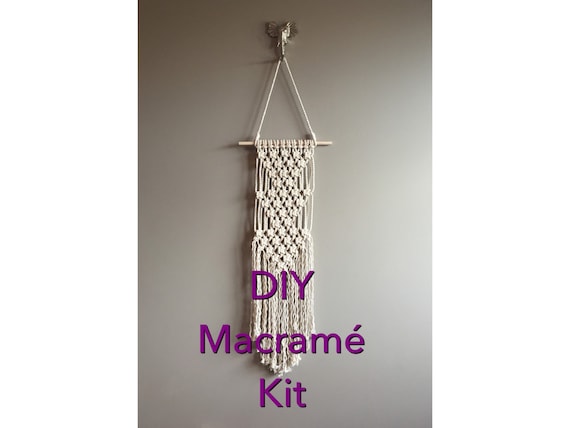 DIY Kit TRIPLE ARTEMIS//Supplies Macramé Pattern Beginner Wall | Etsy