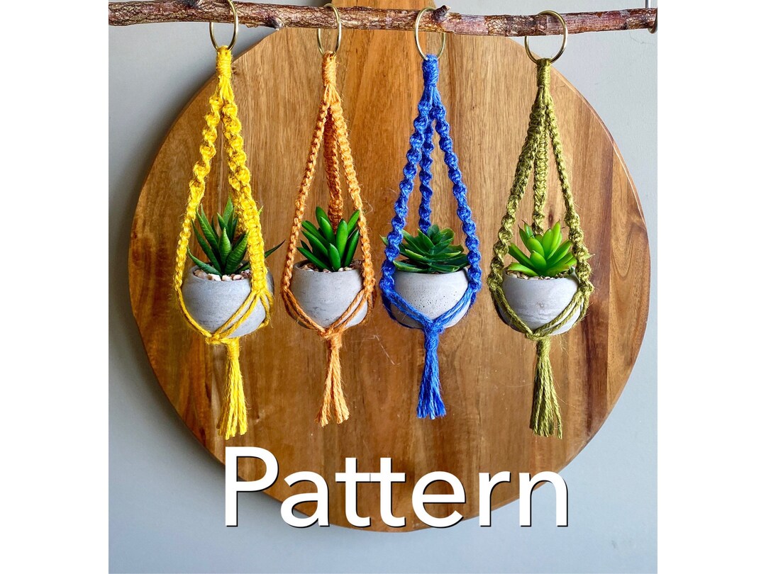 DIY MINI LYRA Pattern Macramé// Pdf Digital Download Tutuorial Blue ...