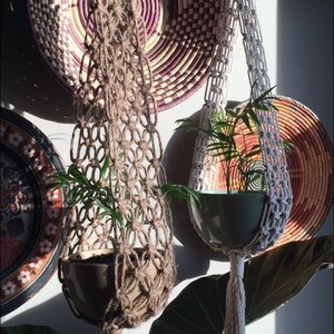PIXIE Macramé Pattern//diy Tutorial Wall Plant Hanger Beginner Basic Instructions Macrame Fiber ...