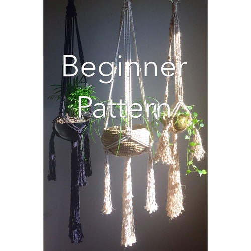 PIXIE Macramé Pattern//diy Tutorial Wall Plant Hanger Beginner - Etsy