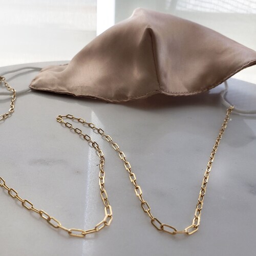 Face Mask Chain 18k Gold Necklace /face Mask Holder | Etsy