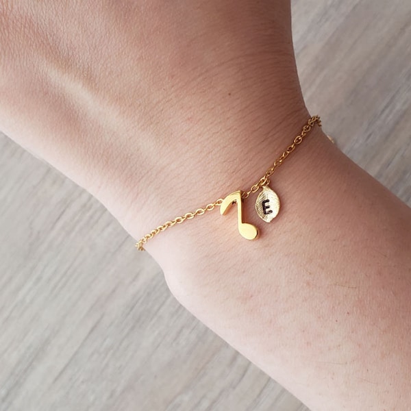 Music Note Bracelet - Etsy