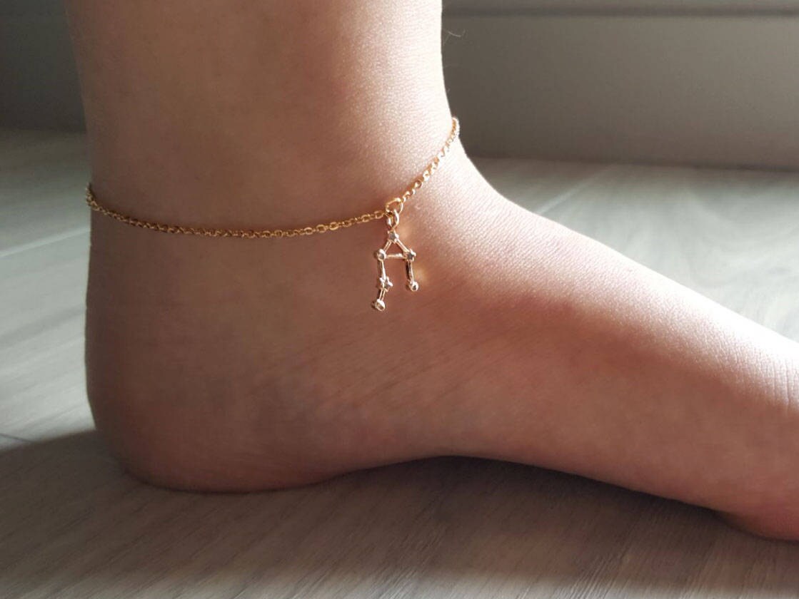 Zodiac Sign Ankletconstellation Ankletstar - Etsy