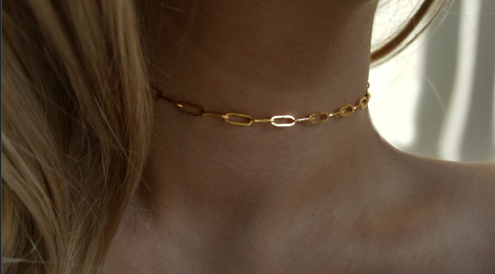 18k Gold Halo Choker,dainty Chain Choker Necklace,hip Hop Choker,halo ...