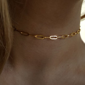 18k Gold Halo Choker,dainty Chain Choker Necklace,hip Hop Choker,halo ...