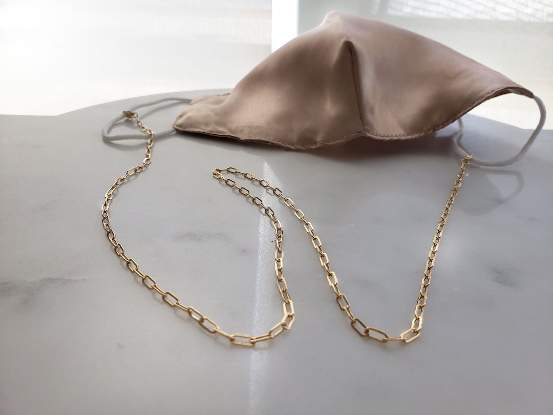 Face Mask Chain 18k Gold Necklace /face Mask Holder Strap,detachable ...