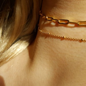 18k Gold Halo Choker,dainty Chain Choker Necklace,hip Hop Choker,halo ...