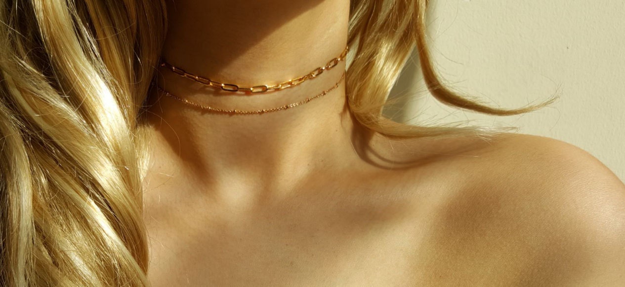 18k Gold Halo Choker,dainty Chain Choker Necklace,hip Hop Choker,halo ...