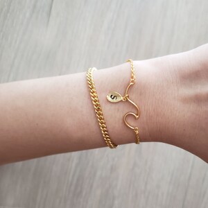 Thick Chain Bracelet, Gold Link Bracelet, Simple Bracelet,chain ...