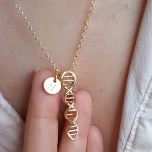 DNA Necklace,dna Molecule Necklace, Molecule Necklace, Chemistry ...