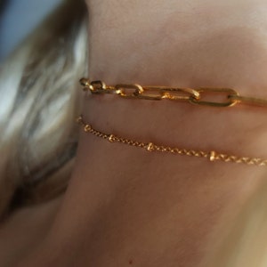 18k Gold Halo Choker,dainty Chain Choker Necklace,hip Hop Choker,halo ...