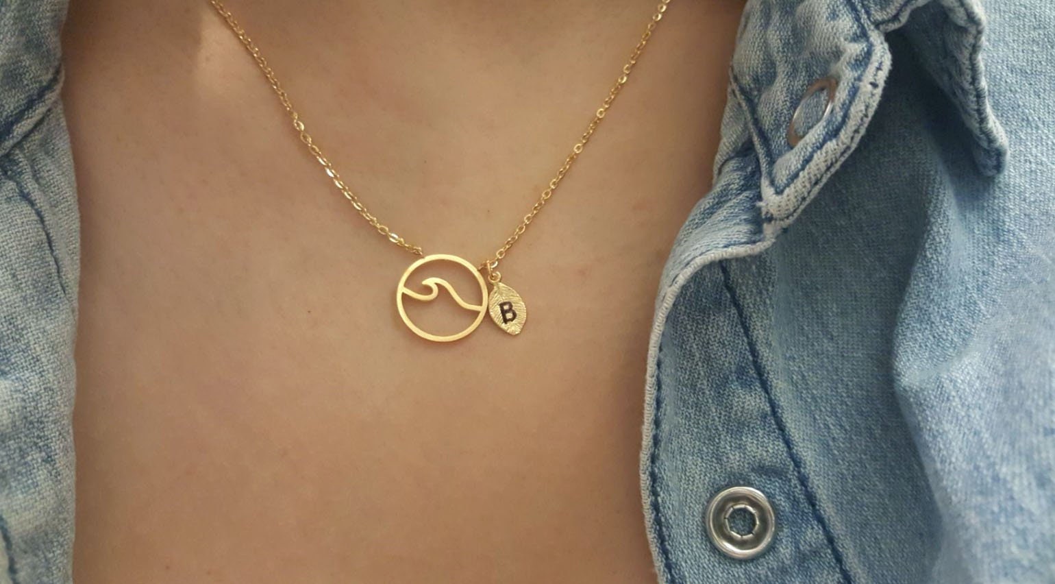 Delicate Ocean Wave NecklaceWave necklacesbeach wave | Etsy