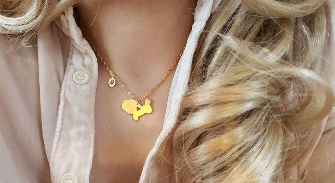 Delicate Heart Rabbit Necklace,bunny Necklaces,initial Leaf Necklace ...