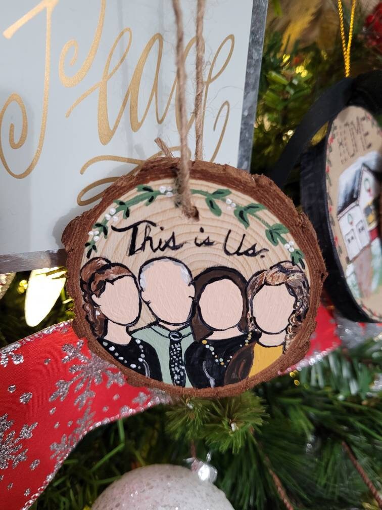 Custom Faceless Family Portrait Wood Christmas Ornament - Etsy