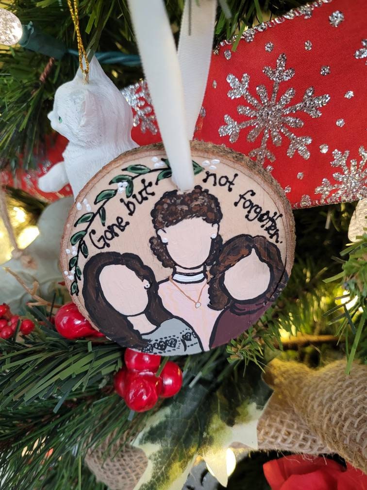 Custom Faceless Family Portrait Wood Christmas Ornament - Etsy