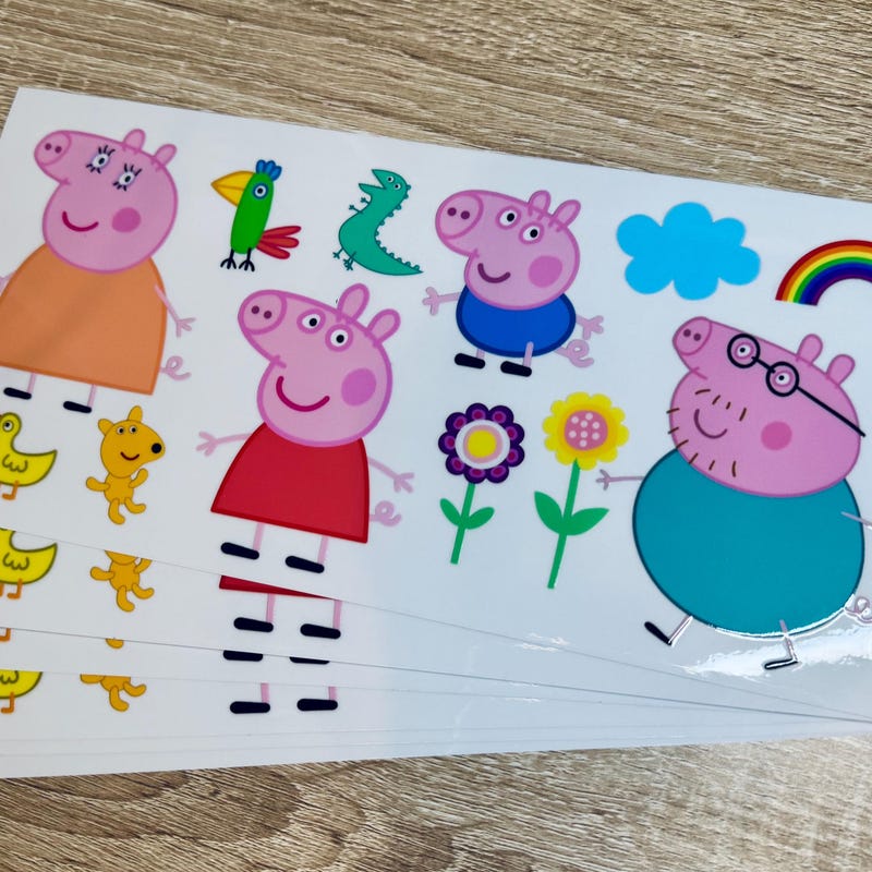Peppa Pig Stickers - Etsy