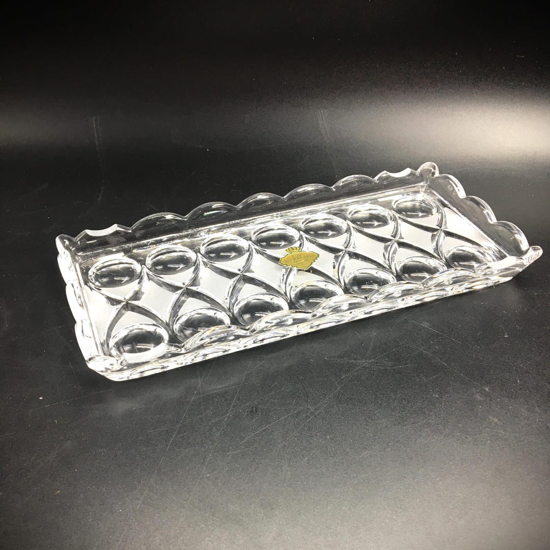 Vintage Echt Bleikristall Lead Crystal Relish Tray for Elegant ...