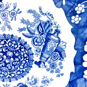 Antique Cobalt Blue Spode Botanical Display Plate With Hanger - Etsy