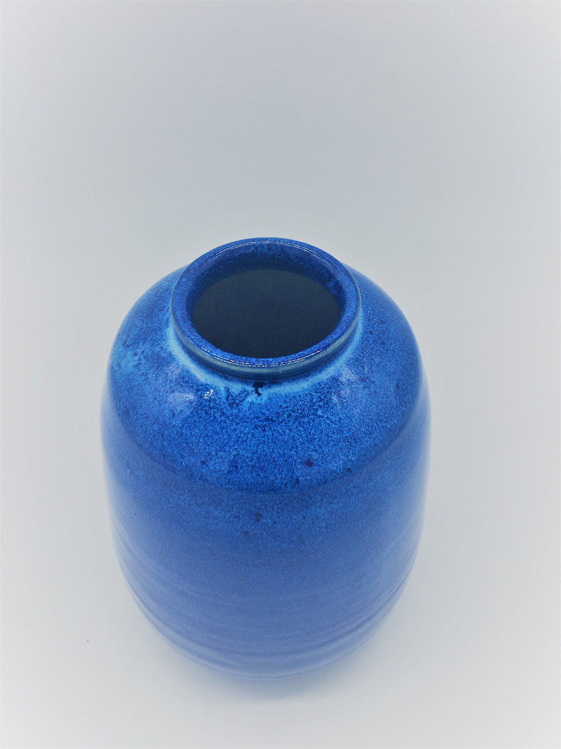 Contemporary Cobalt Blue Ceramic Vase Art Deco Table Vase - Etsy