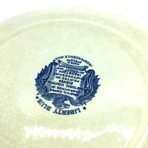 Vintage Cobalt Blue English Transferware Plate With Liberty Blue Maker ...