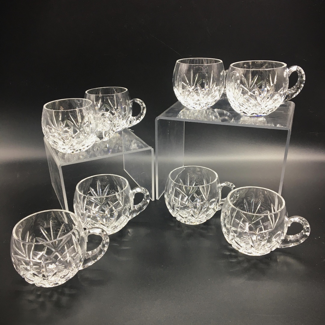 Elegant Vintage Crystal Punch Cups: Wedding Decor, Housewarming ...