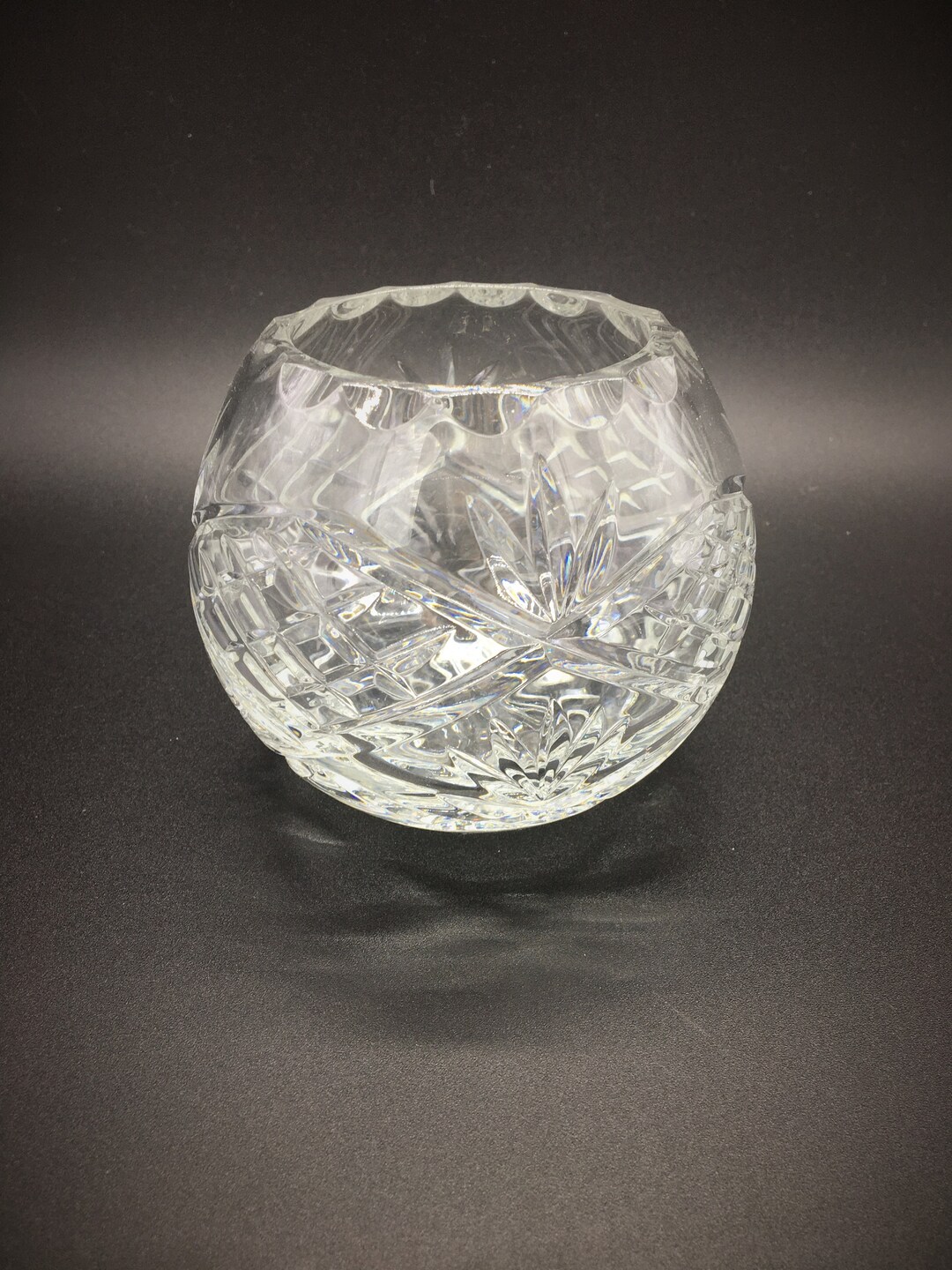 Crystal Rose Bowl Crystal Decor Rose Bowl Cut Crystal - Etsy