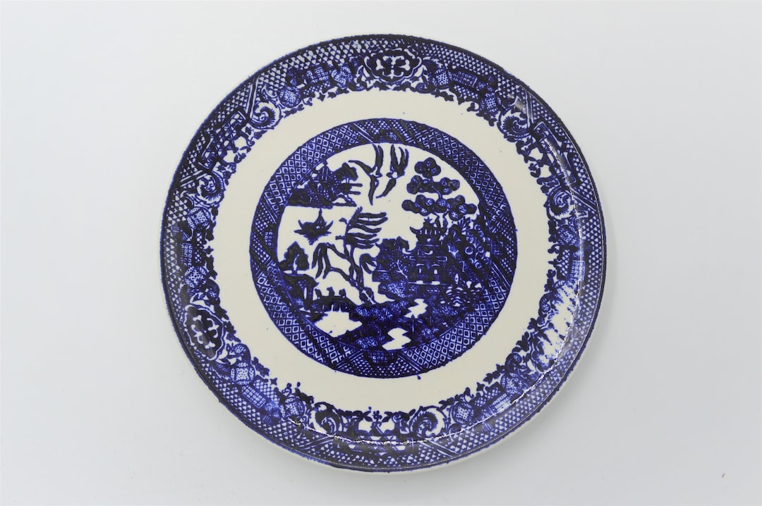 Blue and White Chinoiserie Hanging Plate (decorative Ceramic Wall Art ...