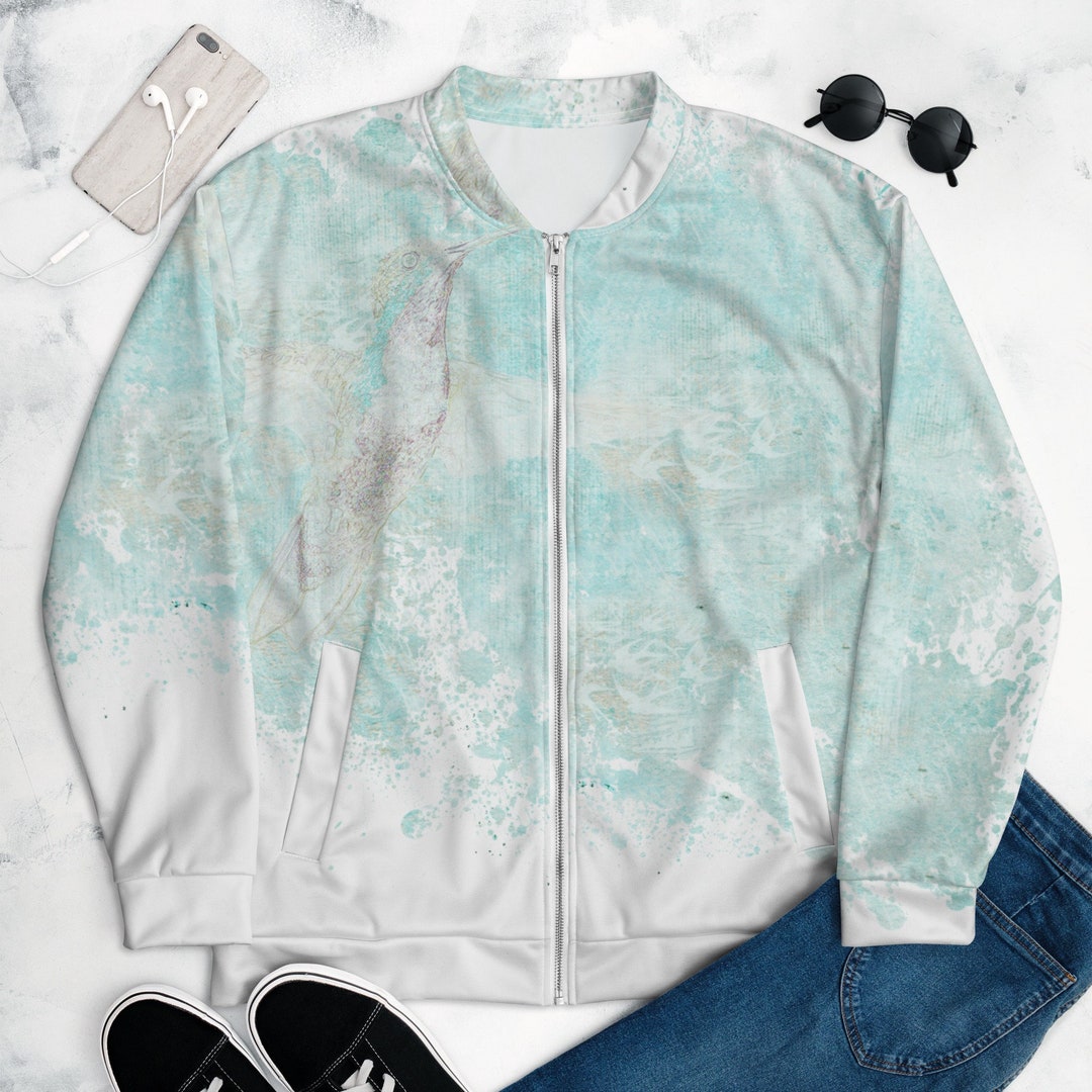 Graphic Splatter Bomber Jacket - Etsy