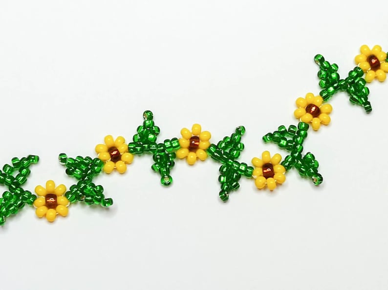 Beading Tutorial Daisy Chain Beaded Bracelet How to Make - Etsy